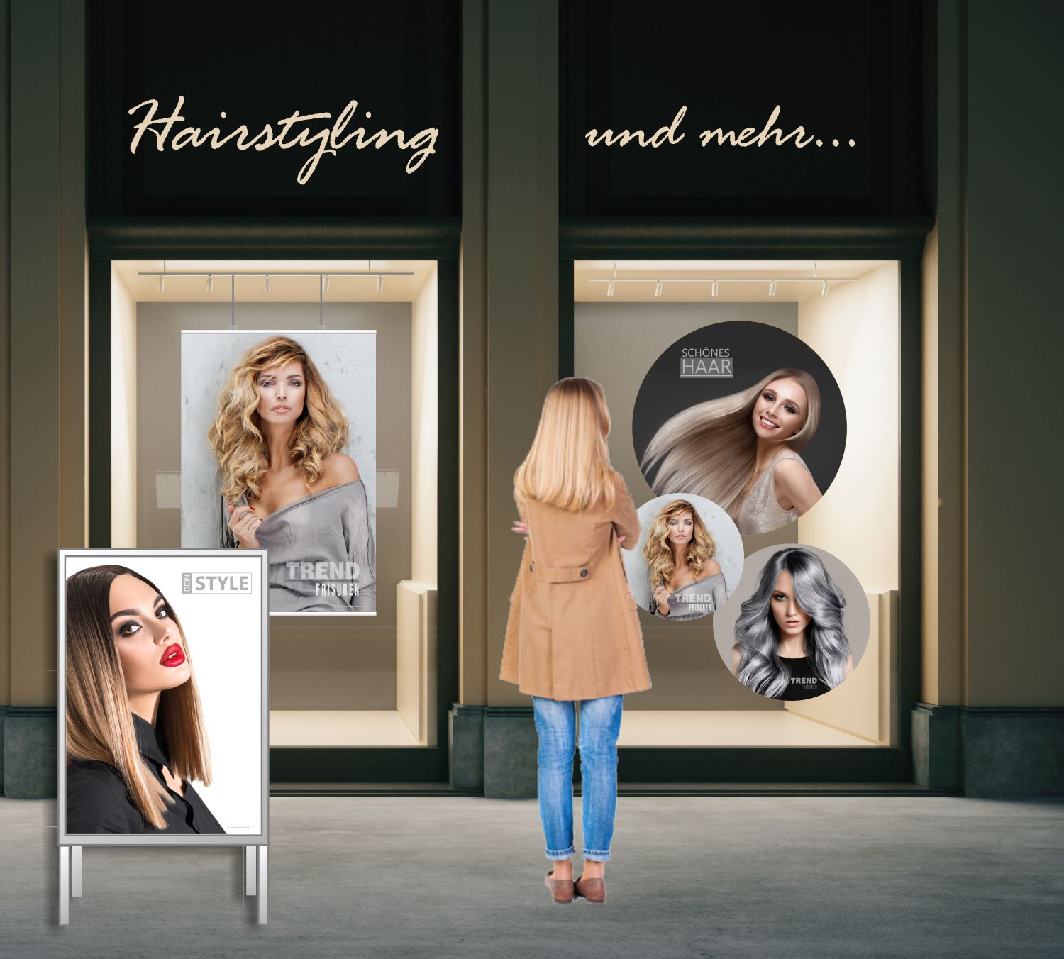 Friseur Poster Fr Schaufenster